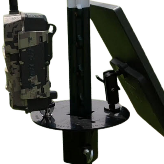 T Post Mount for 1 Camera and Solar Panel (includes 1 articulating arm ...